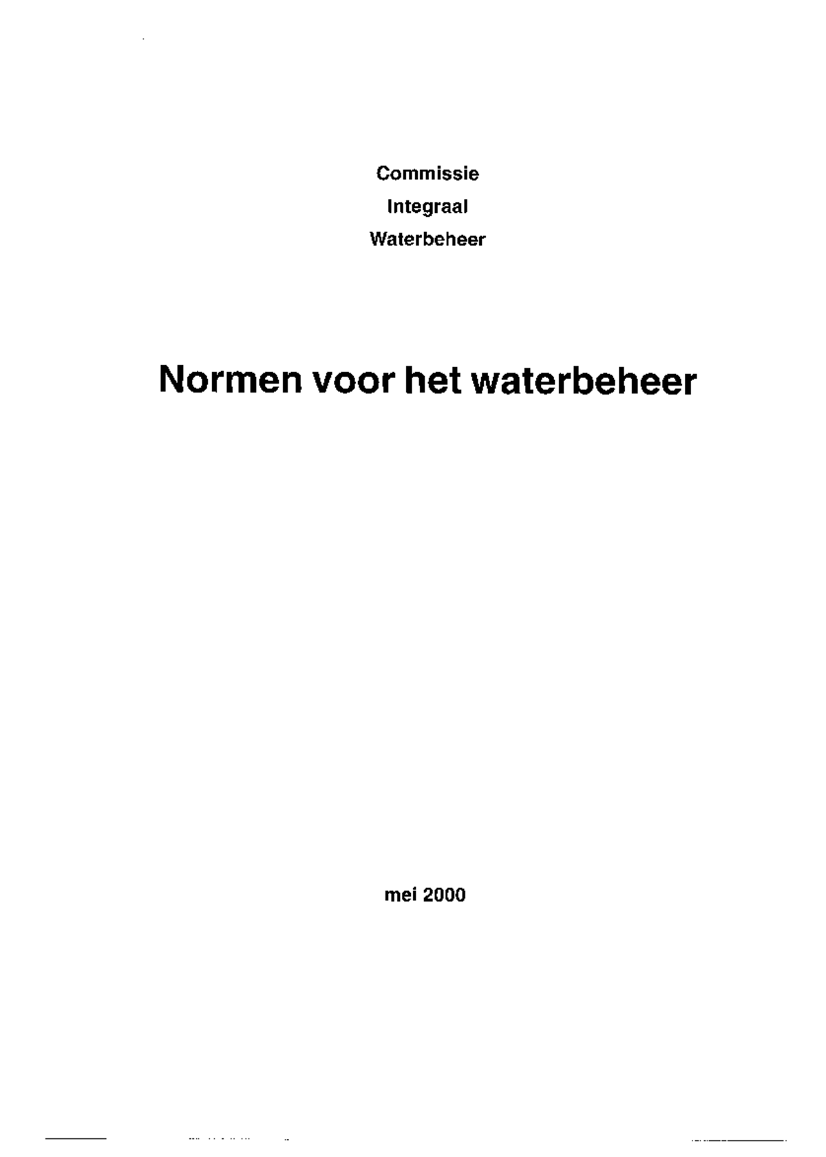 Normen voor het Waterbeheer Achtergronddocument NW4 CIW, mei 2023 ...