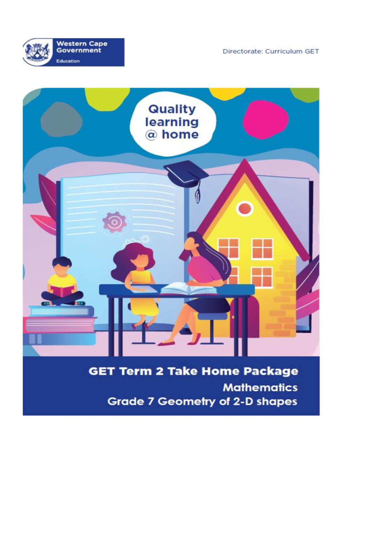 Grade 7 Math Term 2 Take Home Pack: Exploring 2-D Geometry Shapes - Studocu