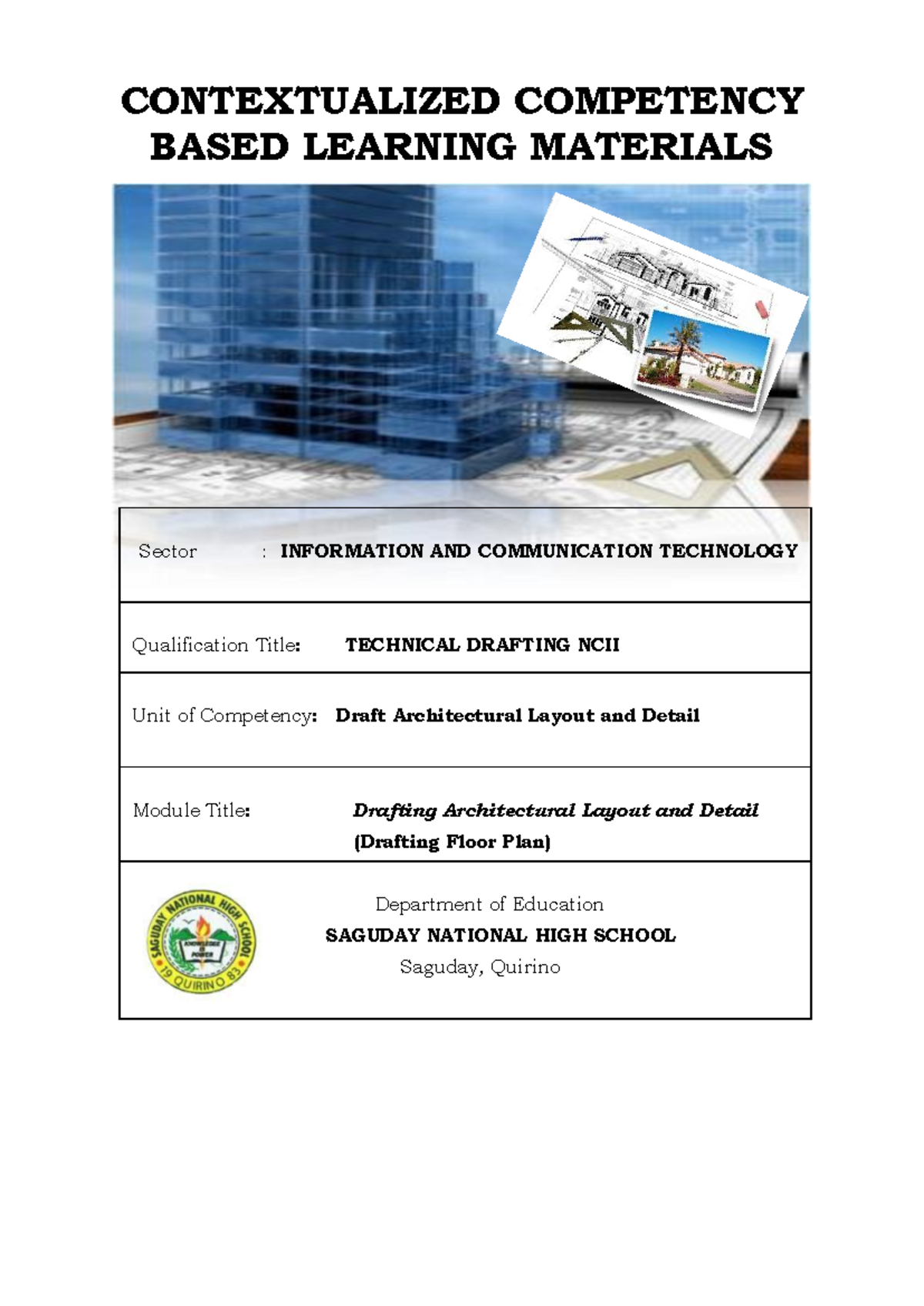 TECHNICAL DRAFTING NC II: Drafting Architectural Layout & Details ...