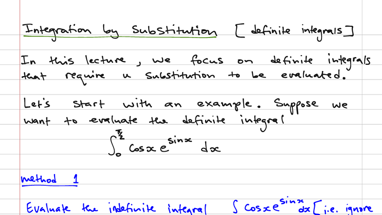 6 - Integration by Substitution Continued: Definite Integrals - Studocu