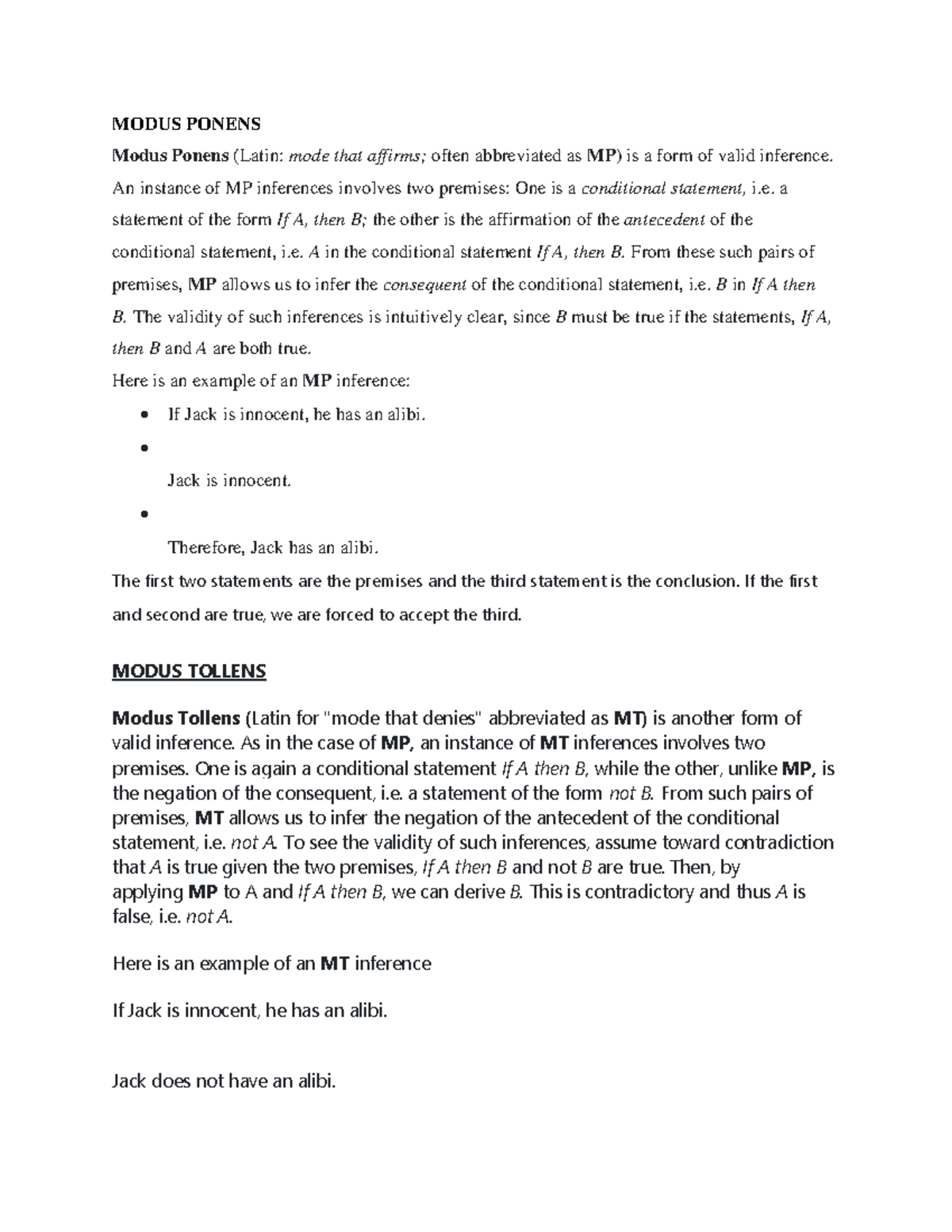 Lesson 6 Predict Logic - Artificial intelligence - MODUS PONENS Modus ...