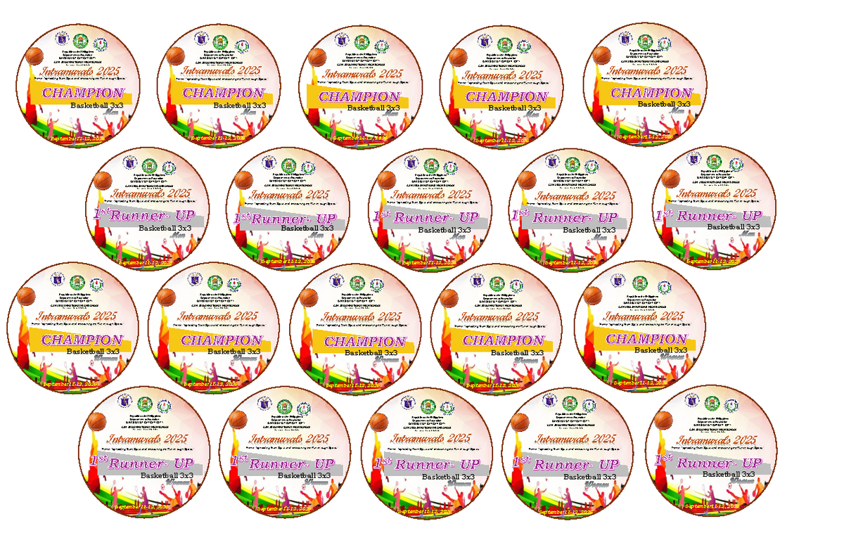 Intramurals 2025 Medal Layout - Team Spirit & Fun Theme - Studocu