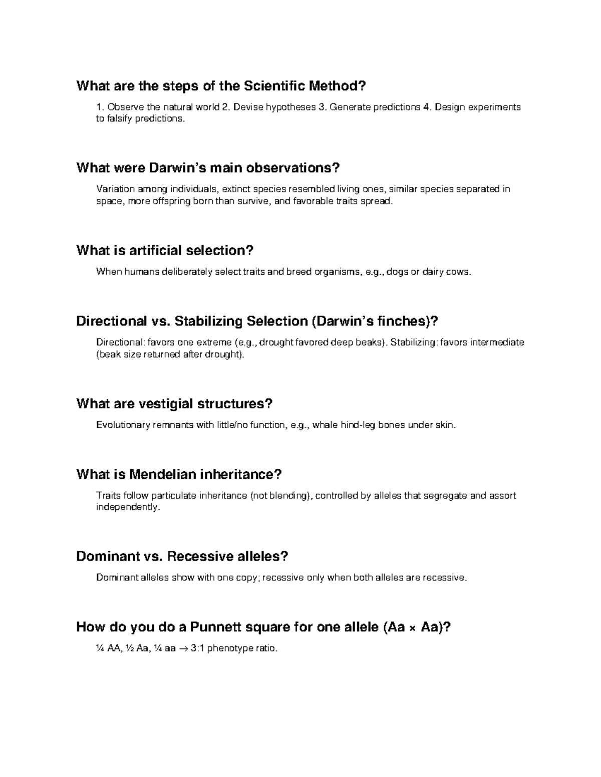 Evolutionary Biology Concepts and Principles: Key Topics (BIO 101 ...