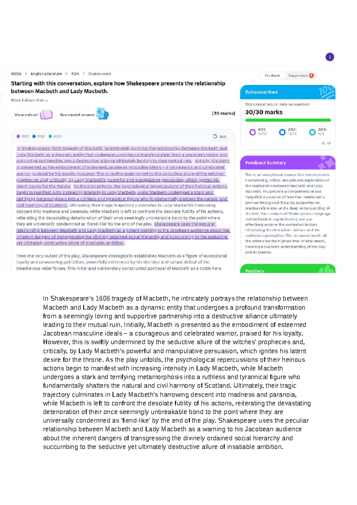 AQA GCSE English Literature: Macbeth and Lady Macbeth's relationship ...