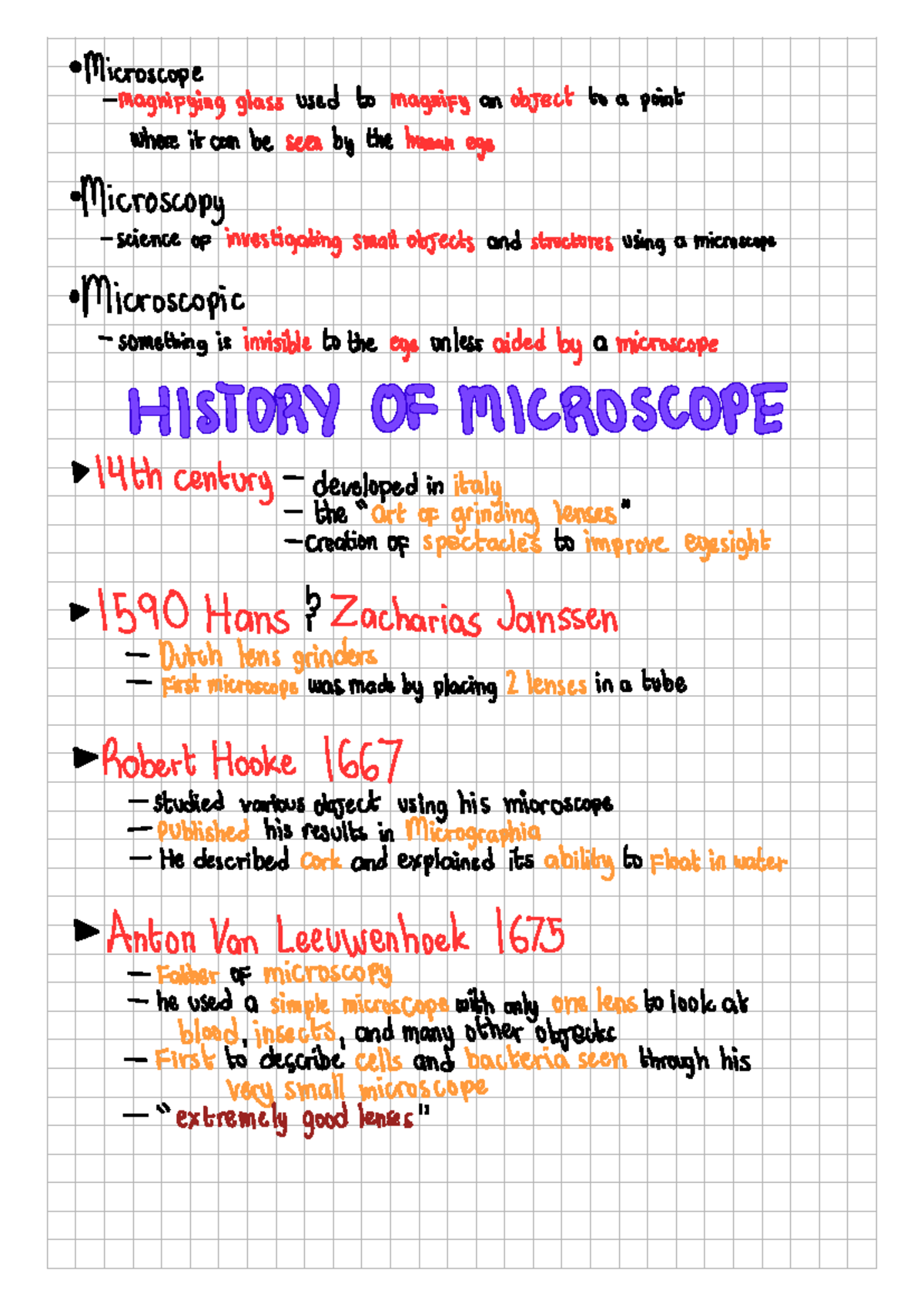 Microscope Notes - MED LAB SCI 101: A Comprehensive Guide - Studocu