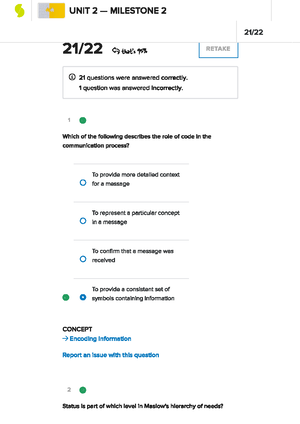 Unit 1 - milestone 1 - 1 The avoiding style can be described as which ...
