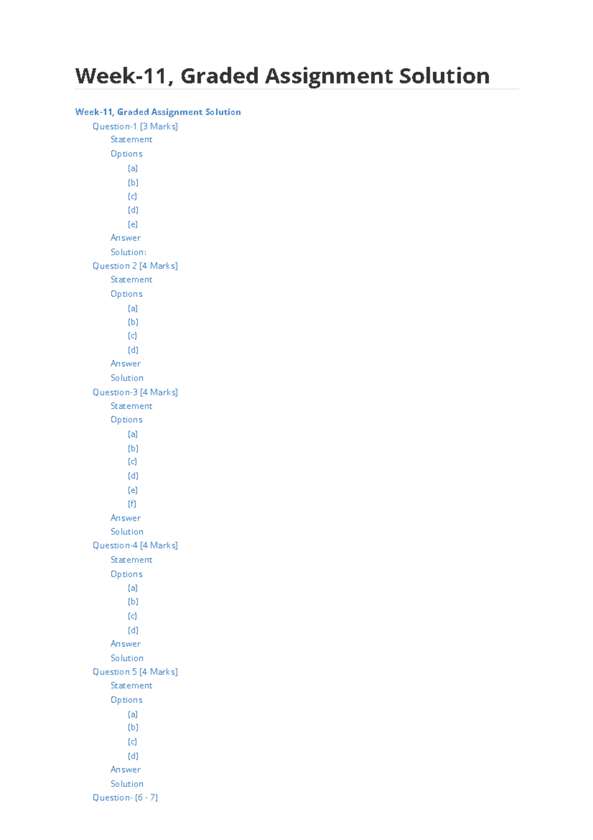 CT Week 11 GA 🔥 - Week-11, Graded Assignment Solution Week-11, Graded Assignment Solution ...