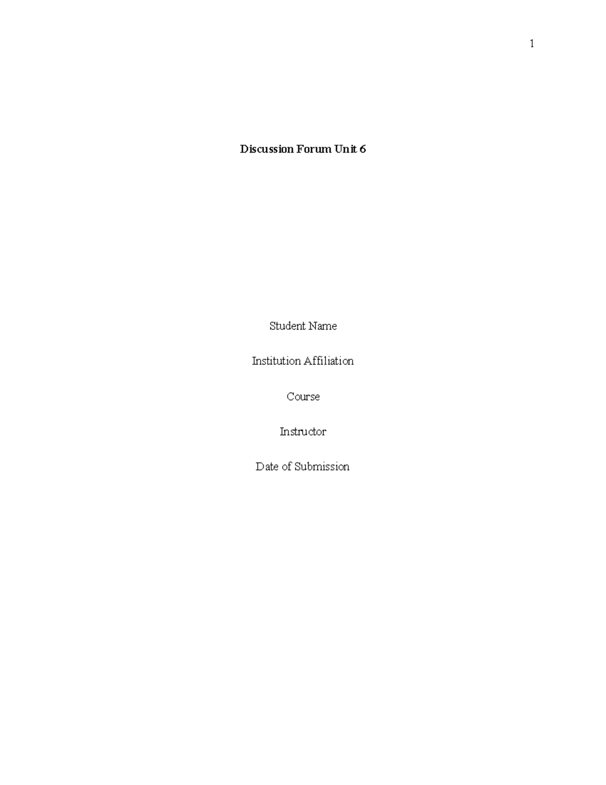 Discussion Forum Unit 6: Theories on Education and Social Inequality ...