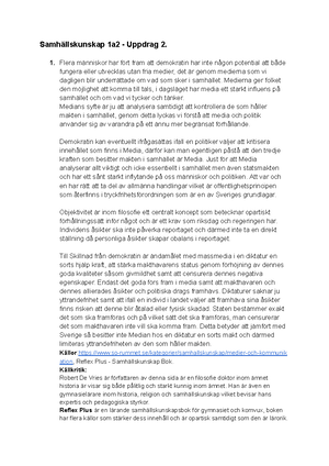 Sam1a2 Uppgift 2 ny - Instruktioner till hur du ska svara på frågorna i detta uppdrag: 1. Börja ...