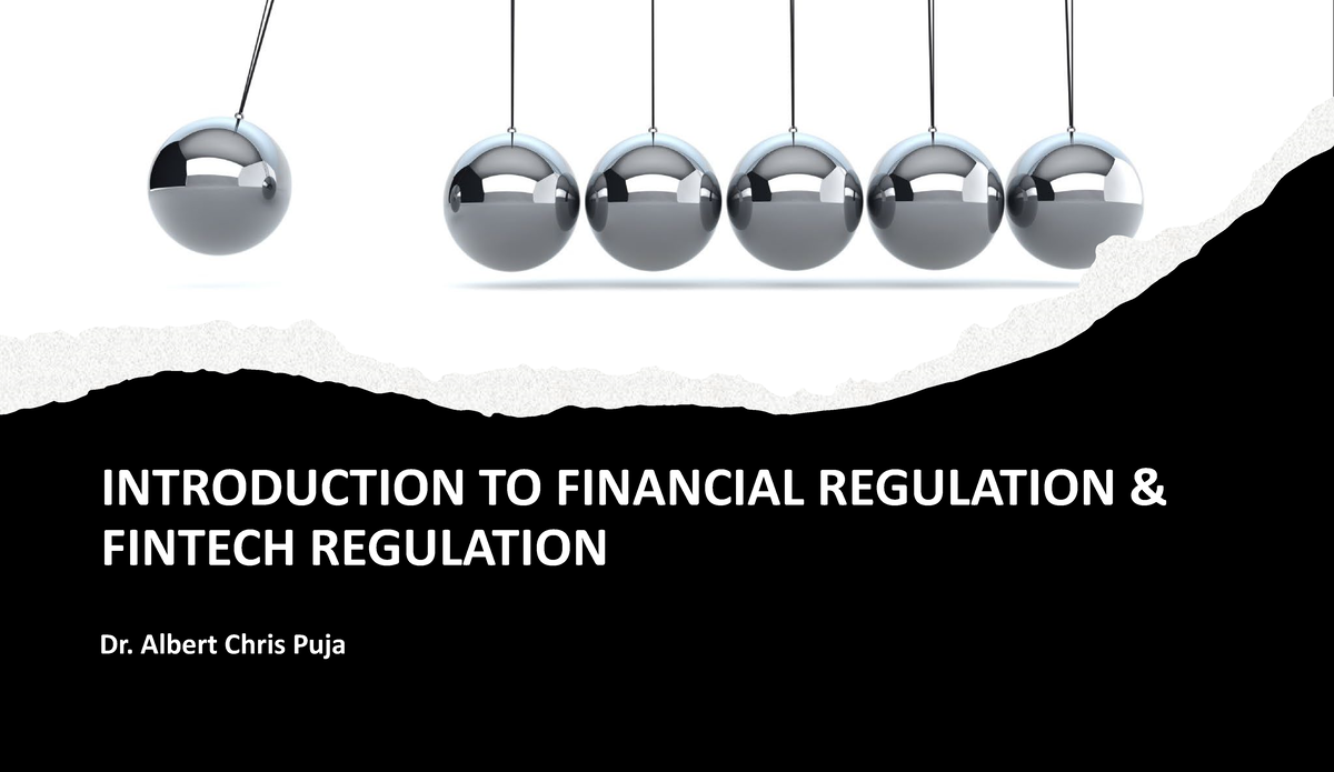 UWC LLB Lecture Notes: CTL421 - Introduction to Financial Regulation ...