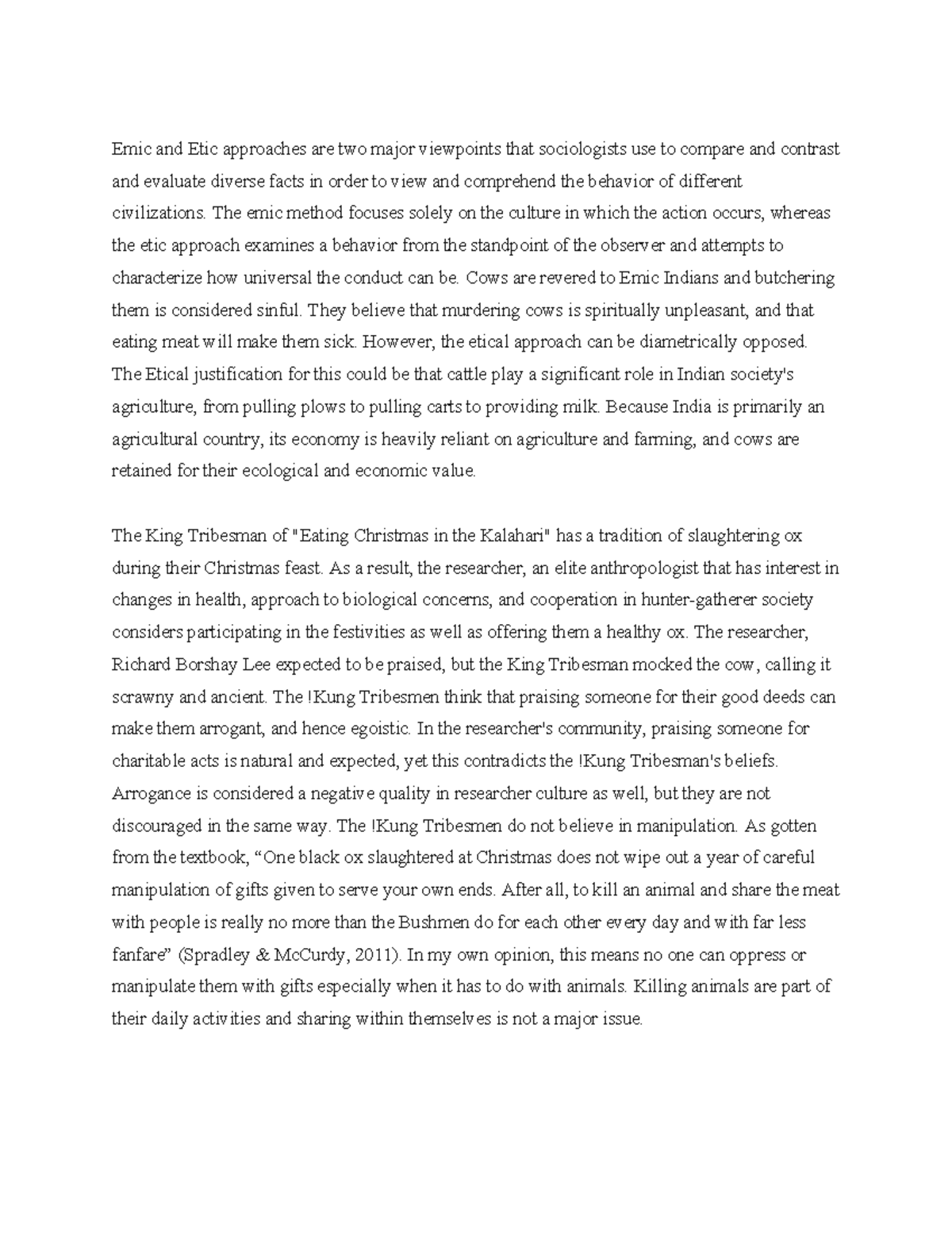 Case Study 3 - Emic and Etic Perspectives in Cultural Behavior Analysis ...