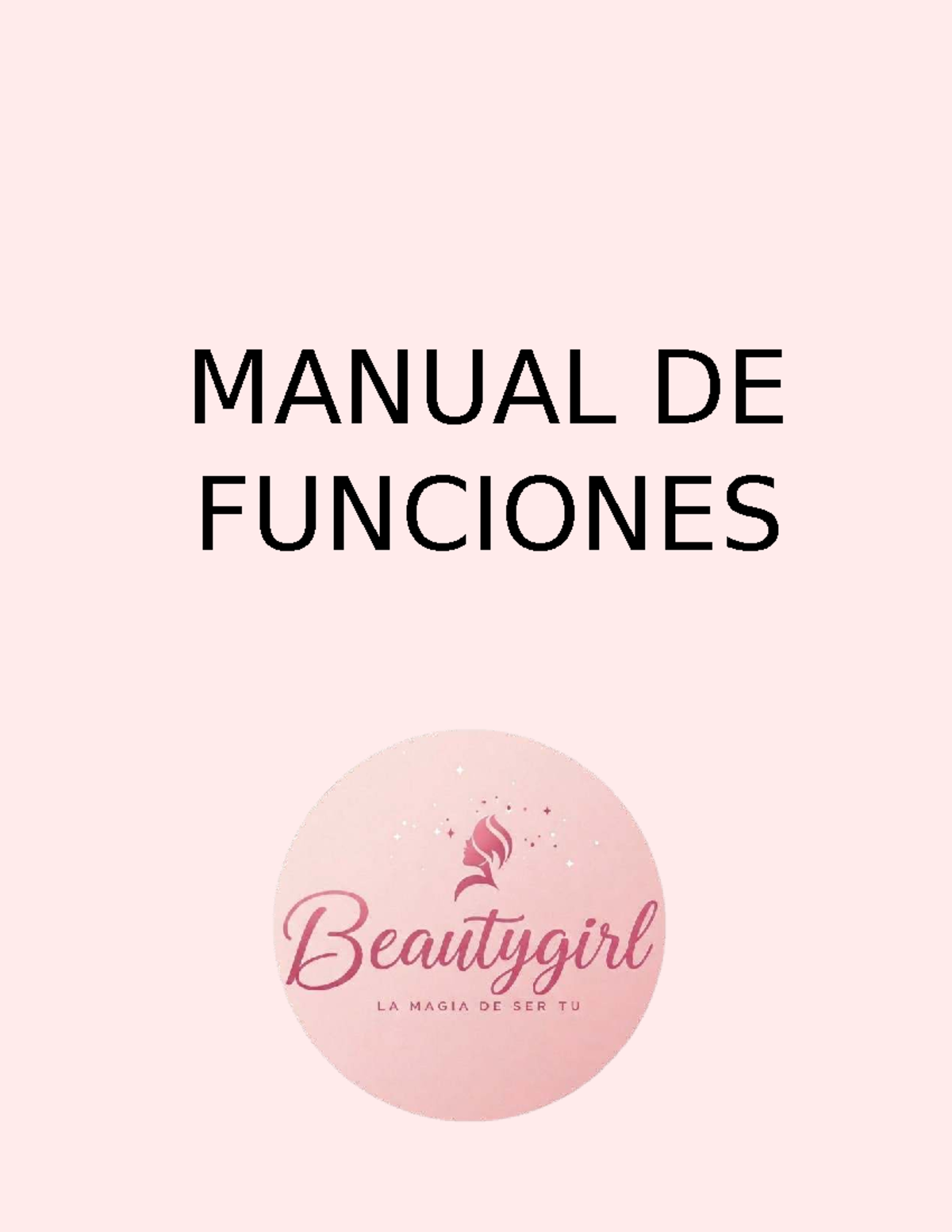 Manual de Funciones - Beauty Girl S.A.S. (Versión 1.0) - Studocu