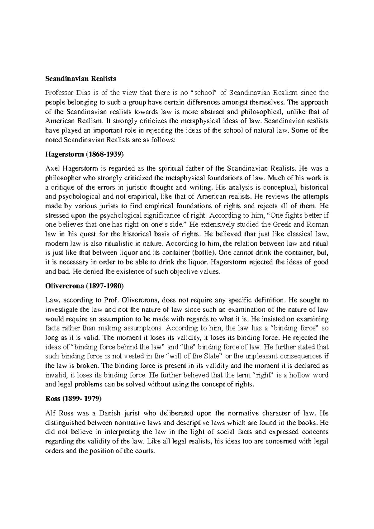 Scandinavian Realists: Overview and Key Contributors in Law Analysis ...