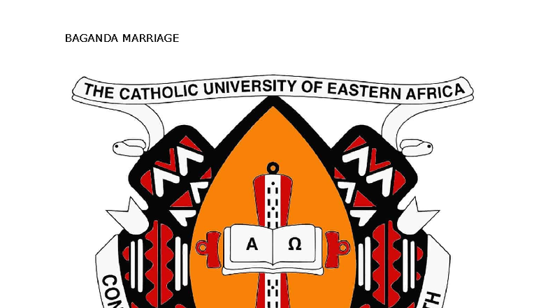 BAGANDA MARRIAGE: FAMILY LAW STUDY NOTES (LAW 2.1) - Studocu