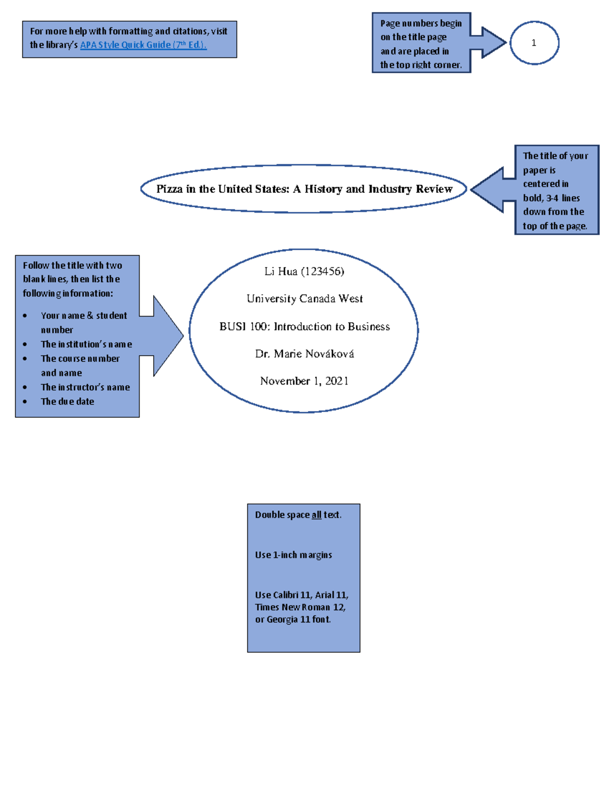 UCW BUSI 100: APA Sample Research Paper on Pizza History - Studocu