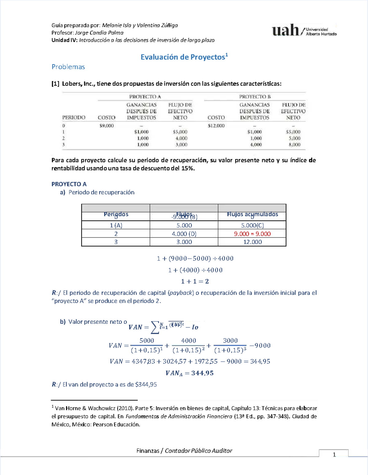 Evaluación de Proyectos: Análisis de Inversión a Largo Plazo (Finanzas ...