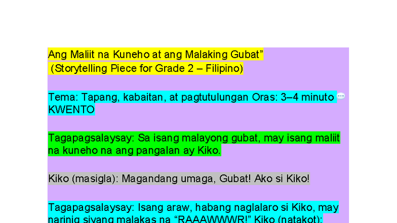 Ang Maliit na Kuneho at ang Malaking Gubat - Ang Maliit na Kuneho at ...