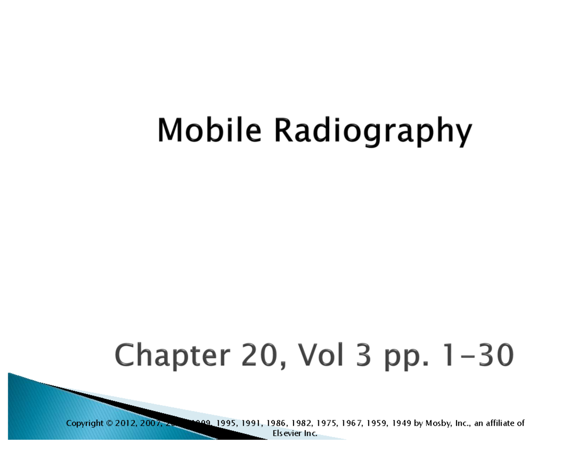 Radiation Safety & Mobile Radiography Protocols - Course Code Included ...