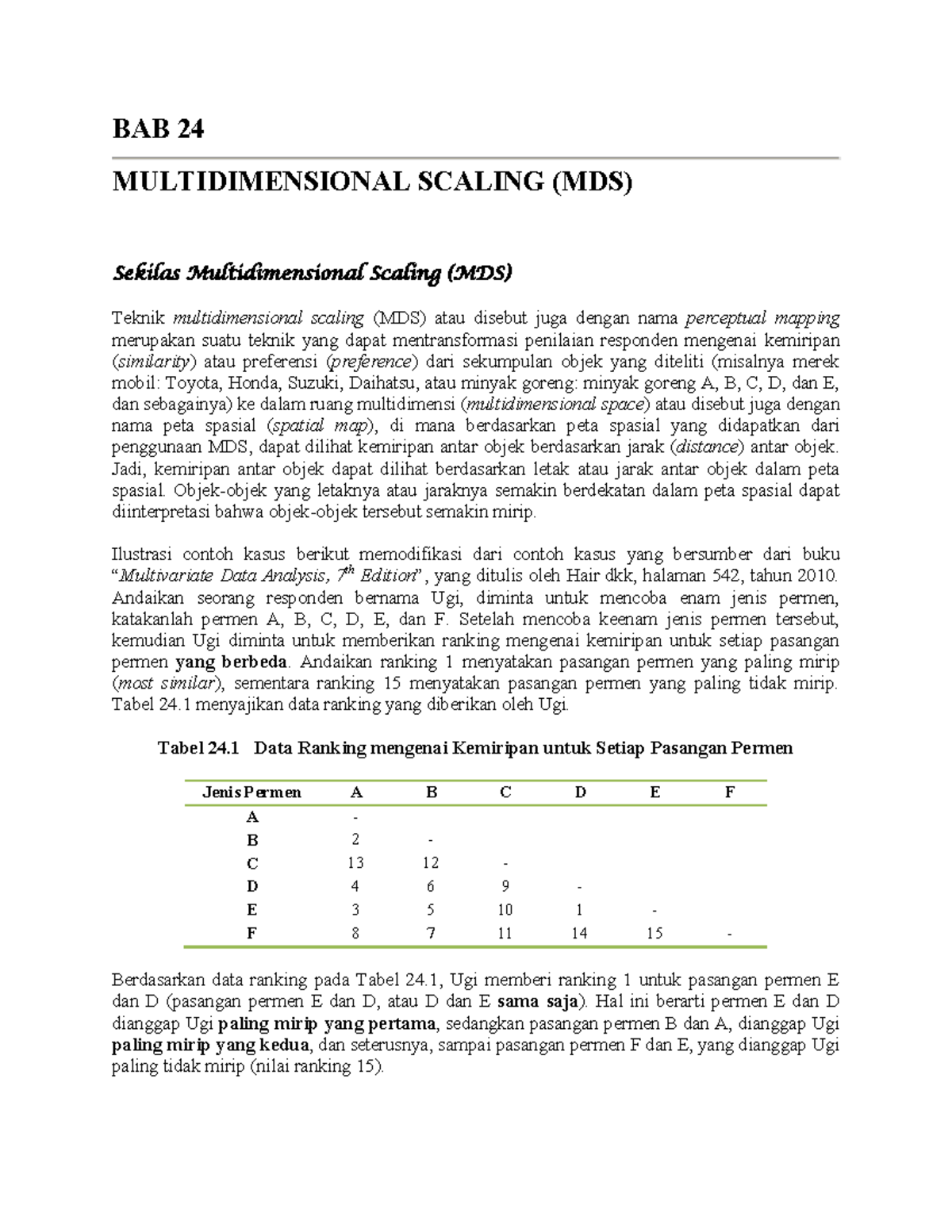 Analisis Multidimensional Scaling (MDS) - Kode b841b2b7f9f1398126 - Studocu