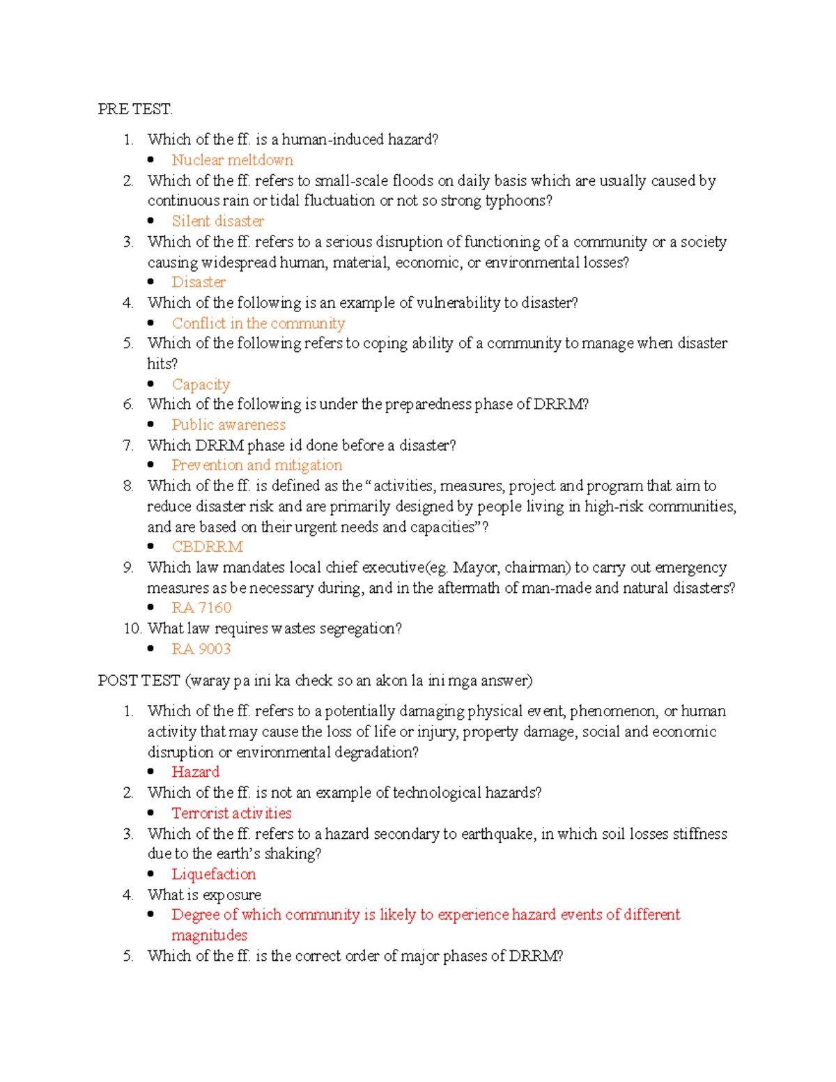 DRRR- WHAT IS DRRR - Notes about What is DRRR? - DRRR Reviewer (2nd Sem ...