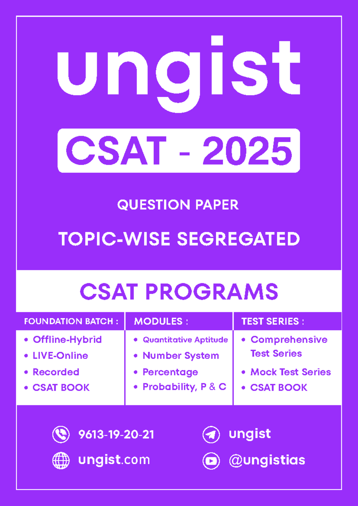 UPSC CSAT 2025 Topic-wise Segregated Question Paper - Studocu