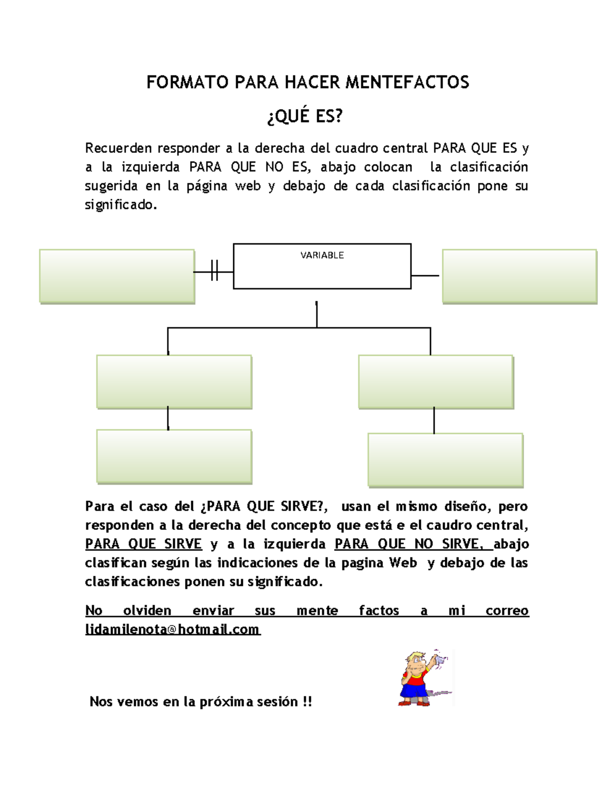 Formato para Crear Mentefactos: Guía y Clasificaciones - Studocu