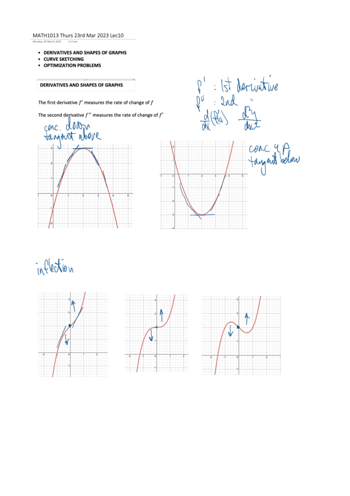 MATH1013 Wk5 Lec10 Tablet Notes - MATH1013 - Studocu