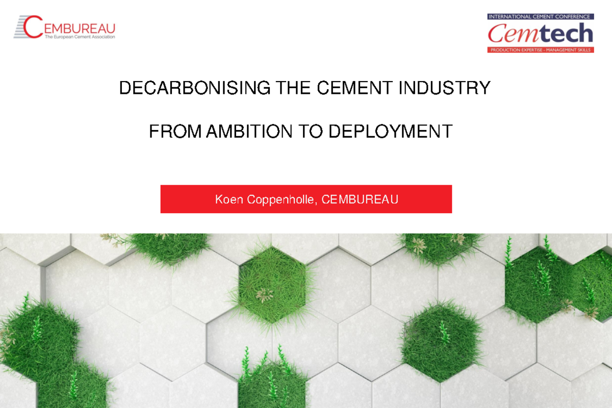 CEMBUREAU 2024: Decarbonising the Cement Industry Strategies - Studocu