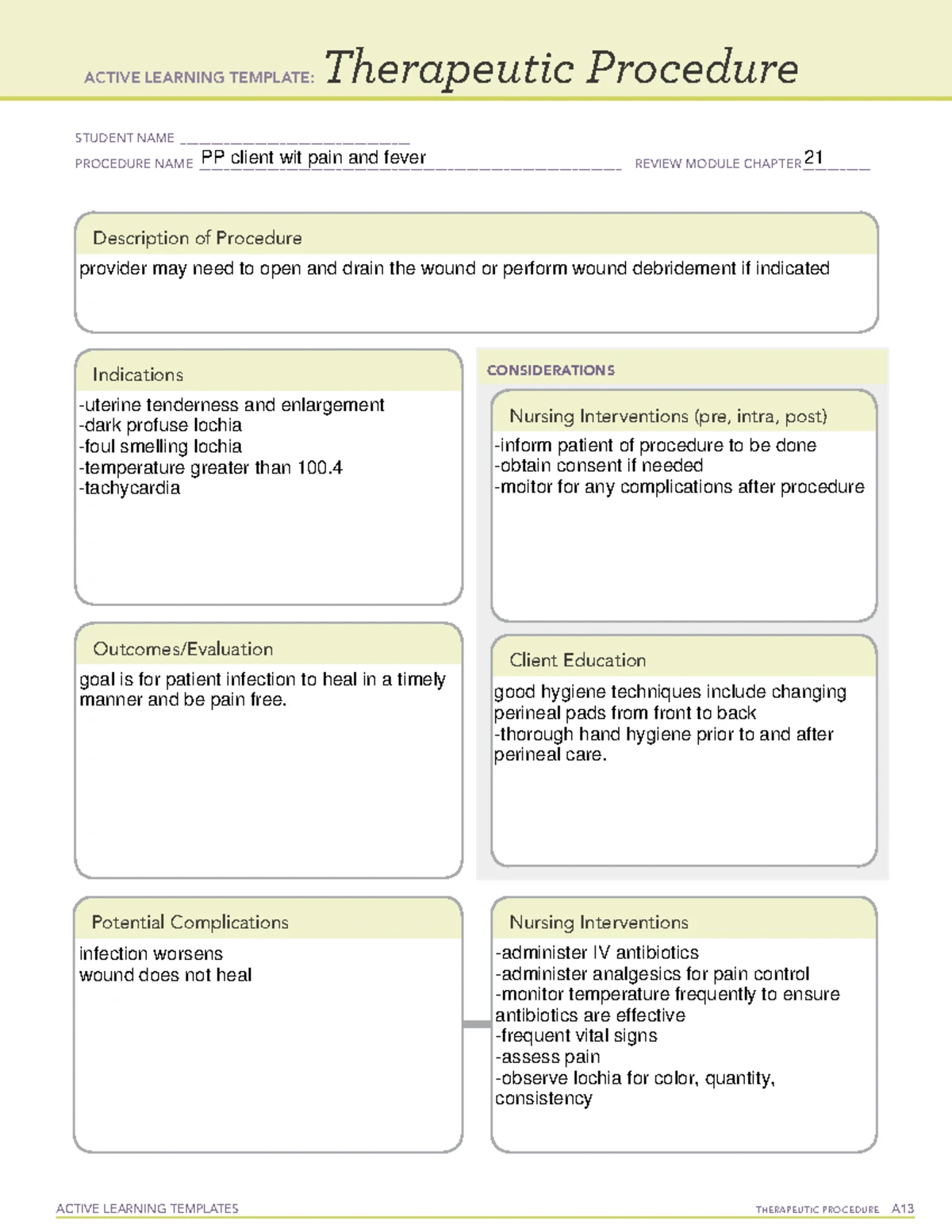 Epidural Anesthesia - Active learning template - ACTIVE LEARNING ...