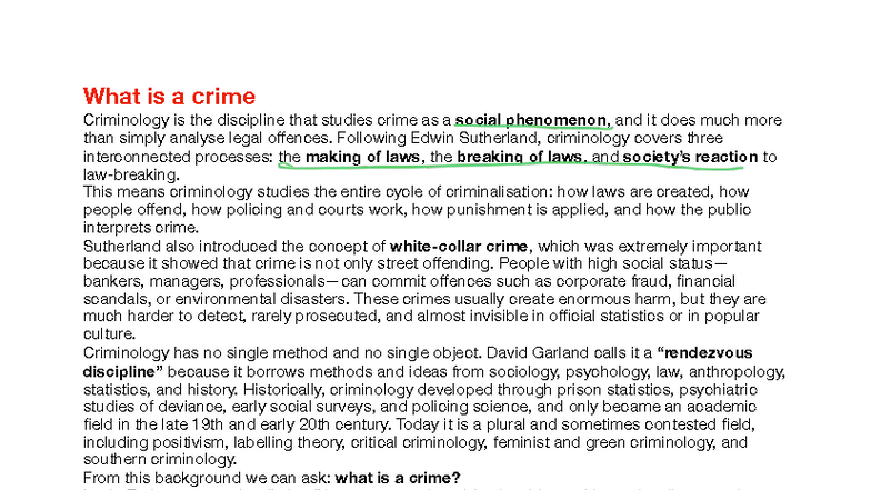 Criminology 101: Understanding Crime, Law, and Social Justice - Studocu