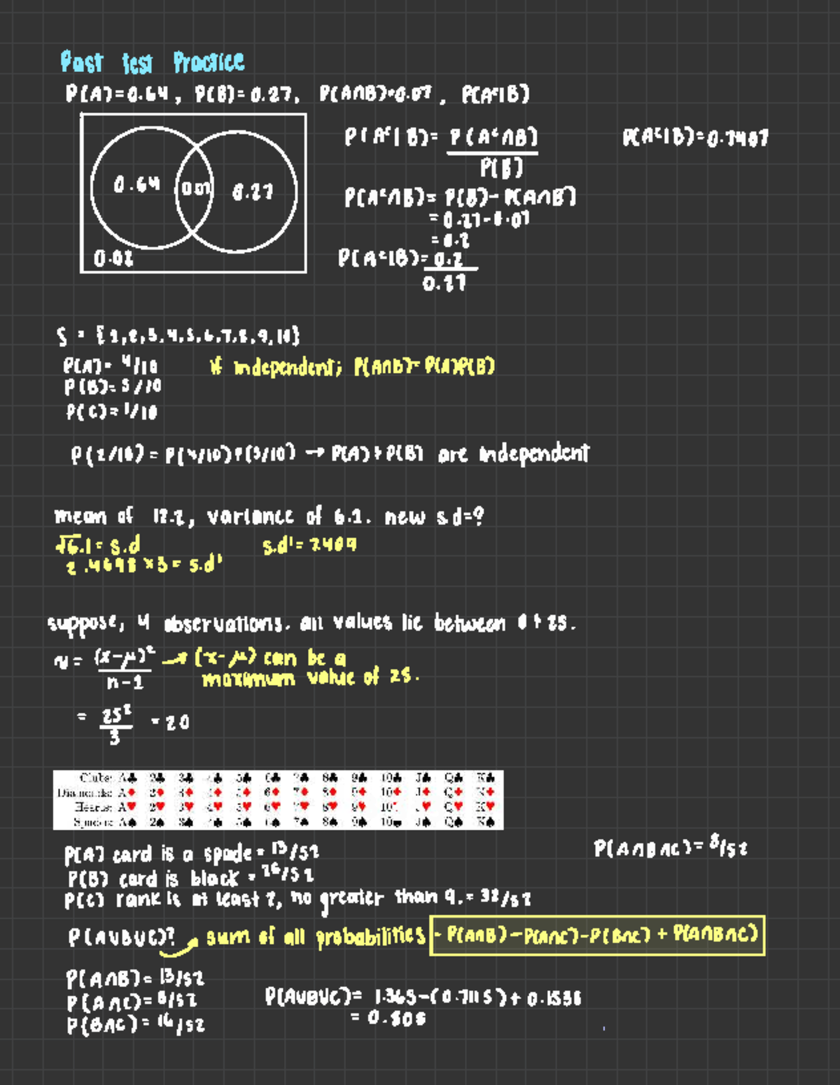 TEST 3 Concepts - Notes on Probability and Statistics - Studocu