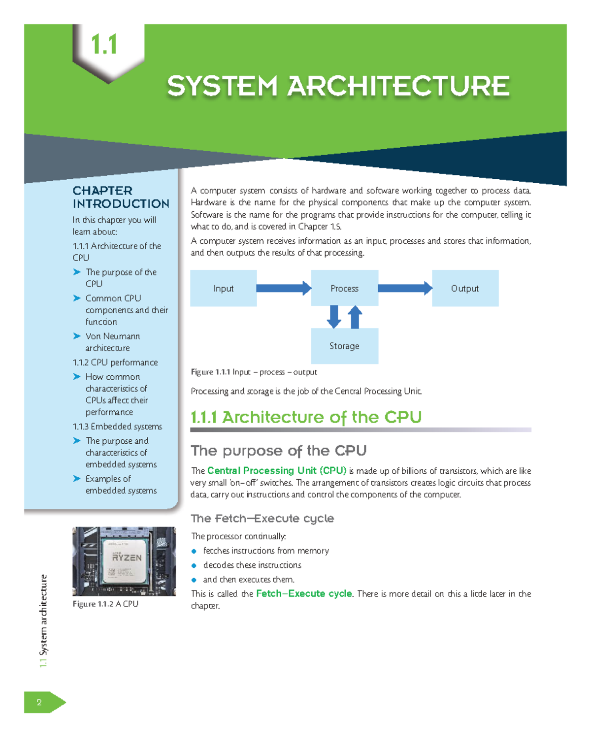 1.1 System Architecture: CPU, Performance & Embedded Systems - OCR GCSE ...