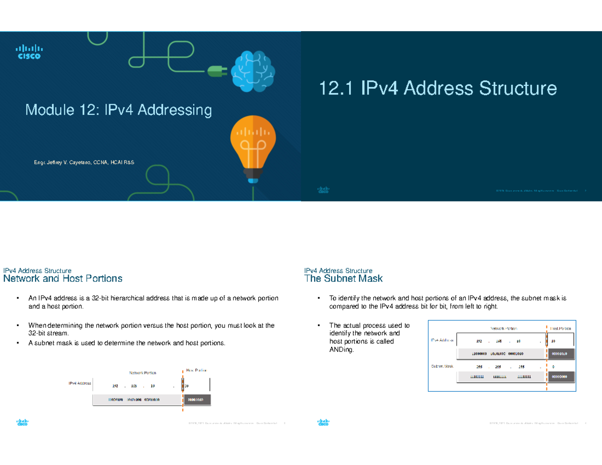 CHAP12 - IPv4 Addressing: Structure, Types, and Subnetting - Studocu