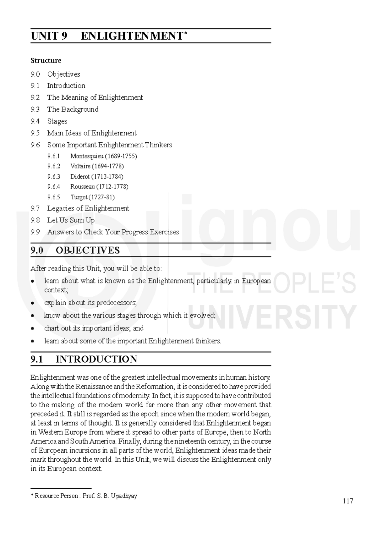 Unit-9 - European Politics in the UNIT 9 ENLIGHTENMENT Eighteenth ...