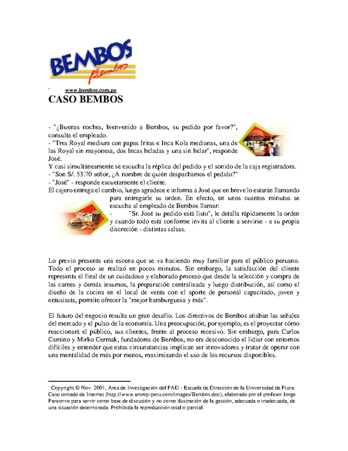 C1 Caso Bembos PR 2 - Análisis de Comunicación y Estrategias - Studocu