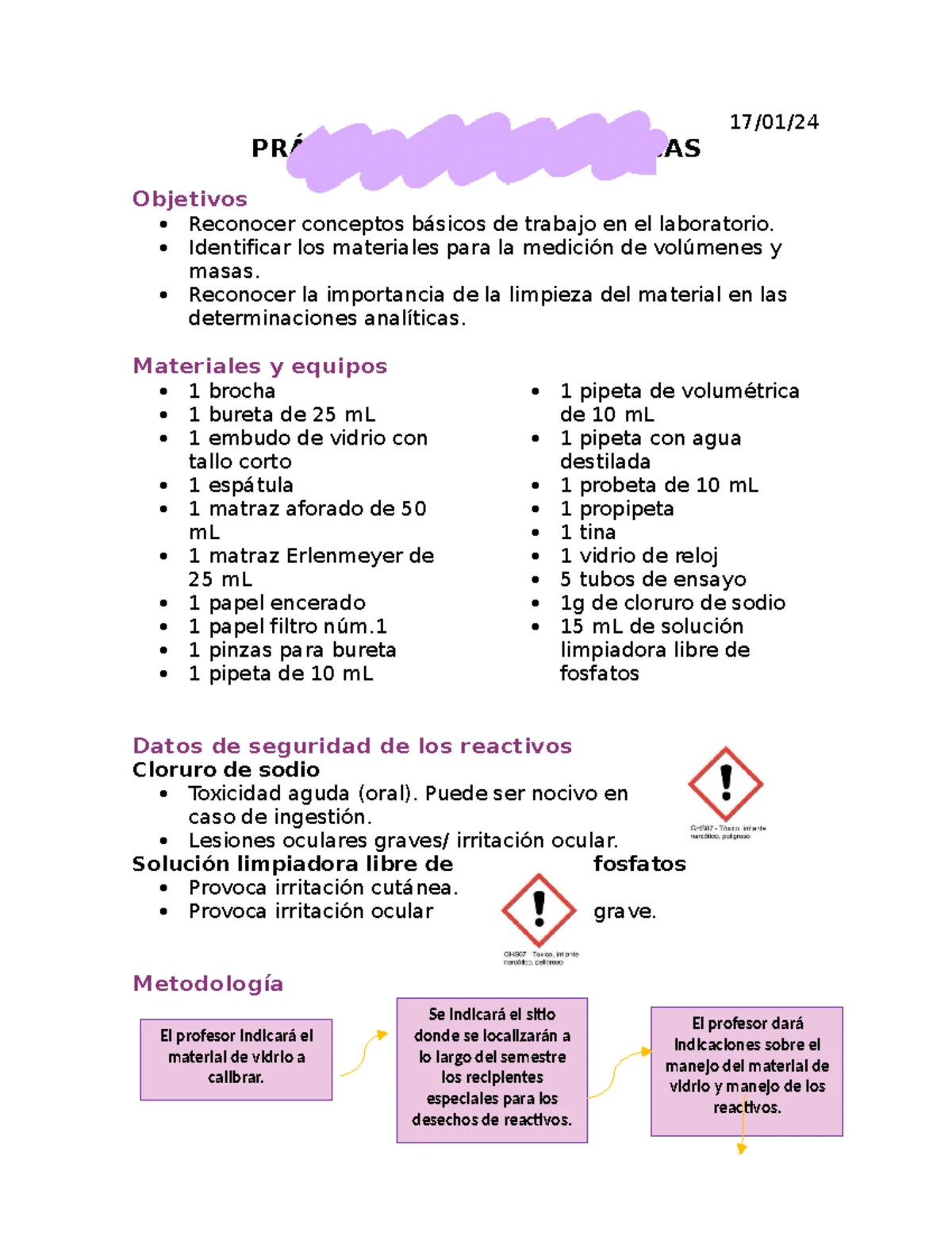 Ejemplo bitacora de laboratorio - Folio 001 Fecha: 03-02- Práctica 1 ...