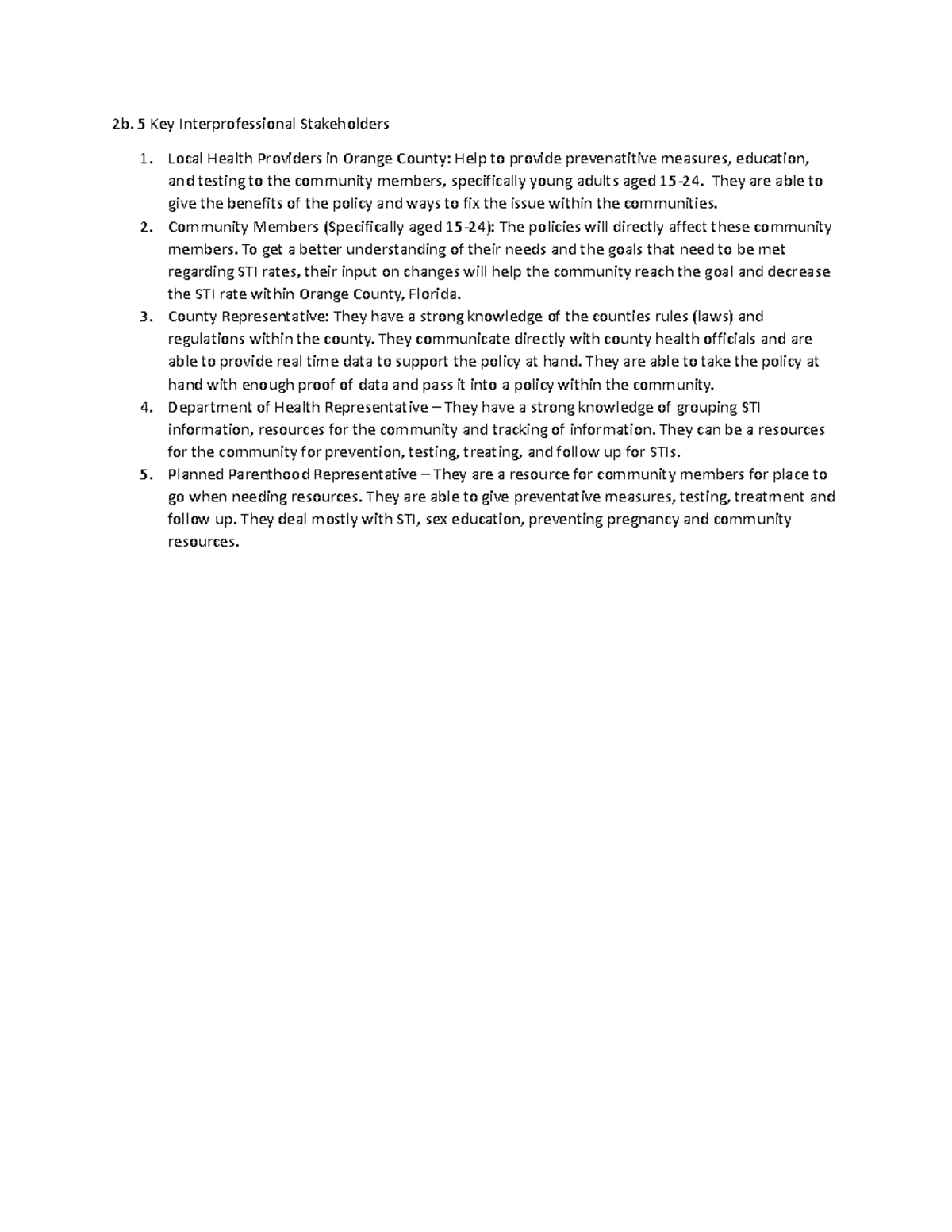 D025 Key Interprofessional Stakeholders in STI Policy Implementation ...