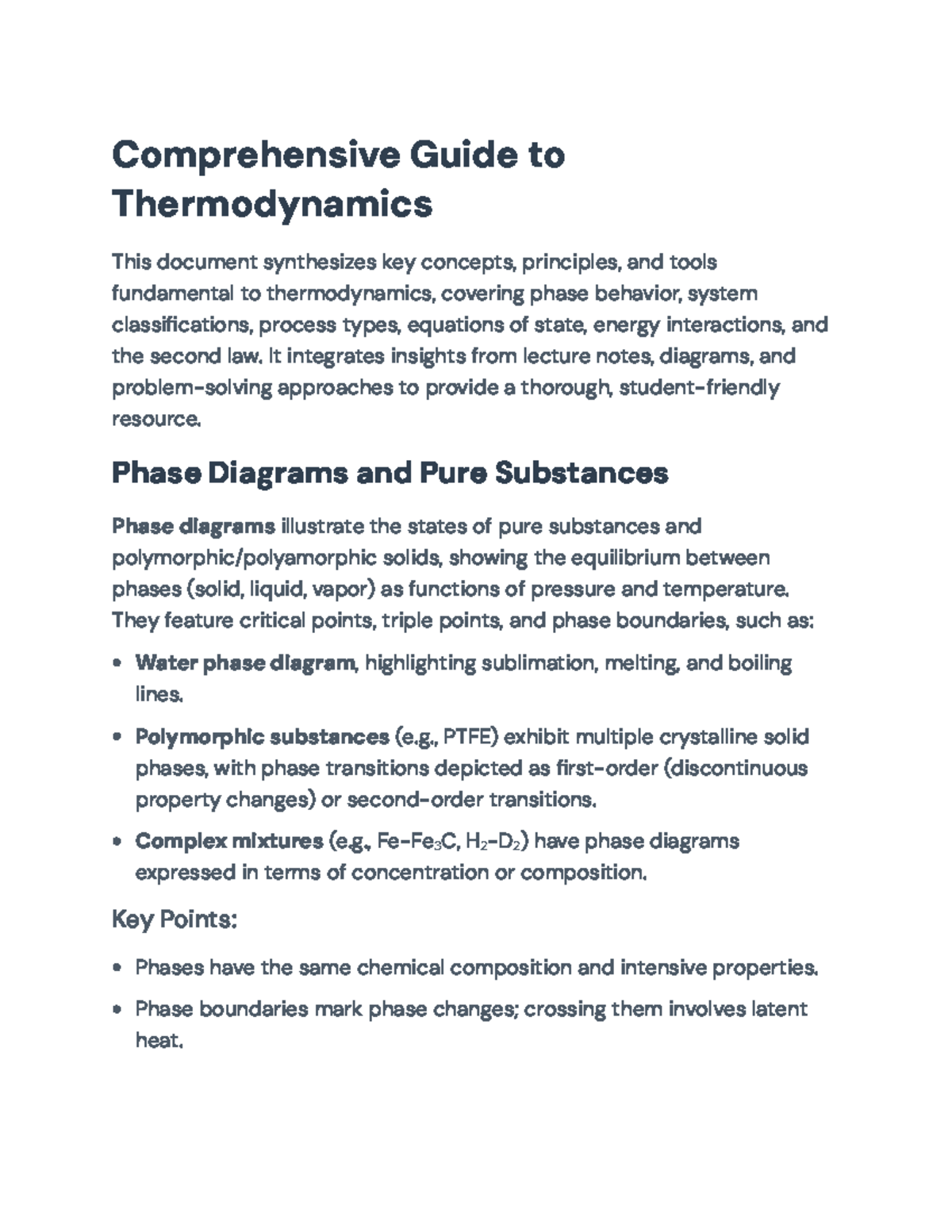 Comprehensive Guide to Thermodynamics: Concepts and Processes ...
