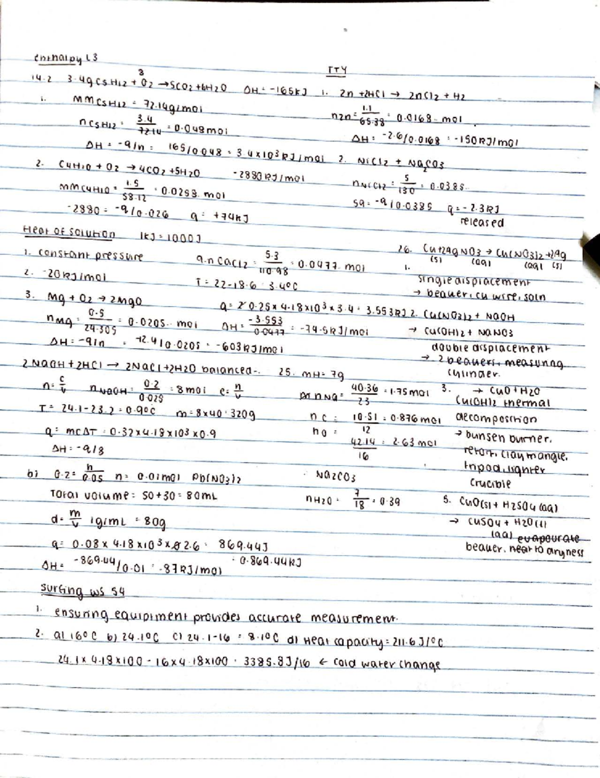 Chemistry Lecture Notes: Advanced Concepts and Reactions - Studocu