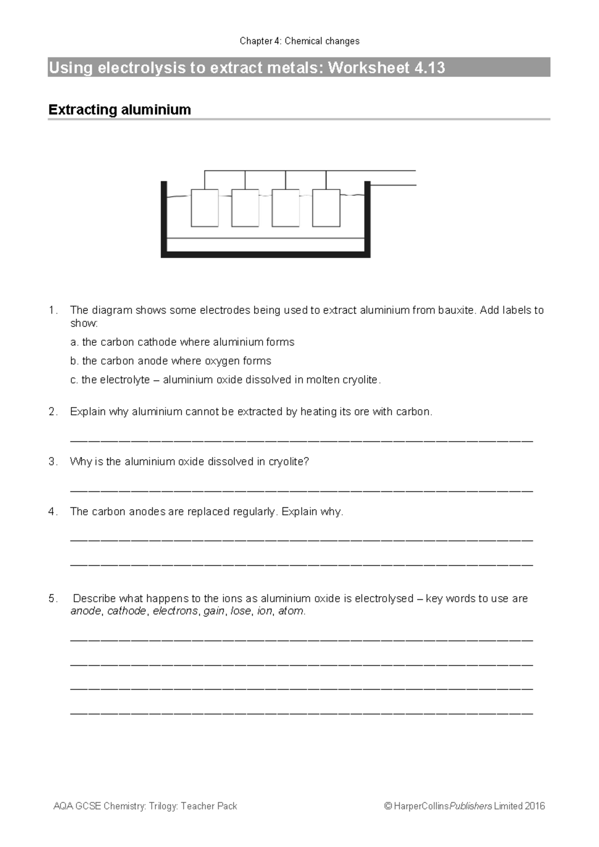 AQA GCSE Chemistry: Trilogy - Electrolysis & Aluminium Extraction ...