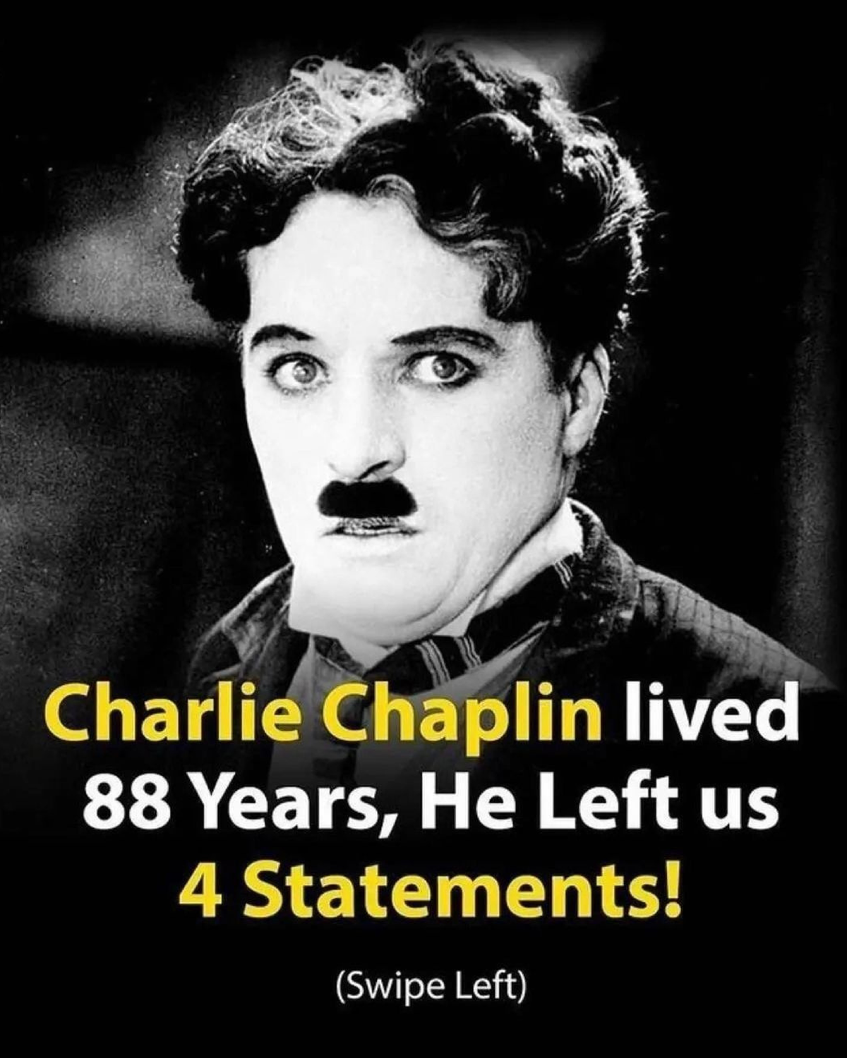 Charlie Chaplin 4 Statements Poster