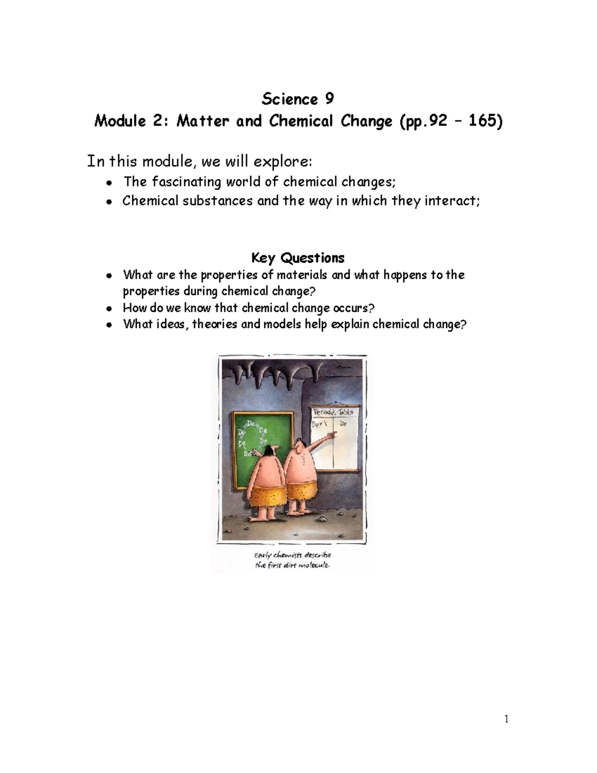 Science 9 Module 2: Matter & Chemical Change Notes - Studocu
