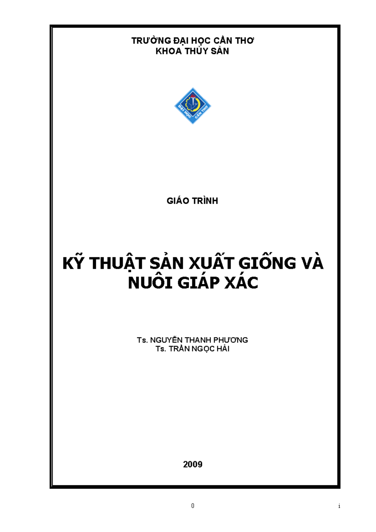 Kỹ Thuật Sản Xuất Giống và Nuôi Giáp Xác - KTSX 2023 - Studocu