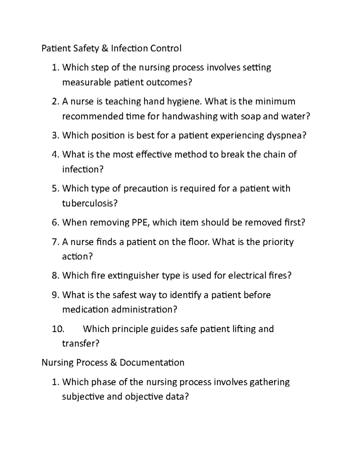 Patient Safety & Nursing Process: Key Concepts & Guidelines (NUR101 ...