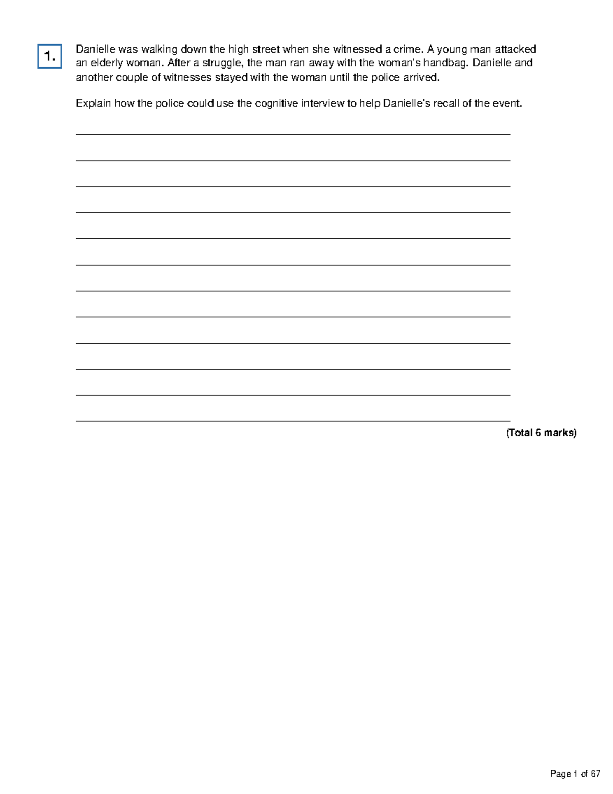 Cognitive Interview Techniques and Applications in Eyewitness Testimony ...