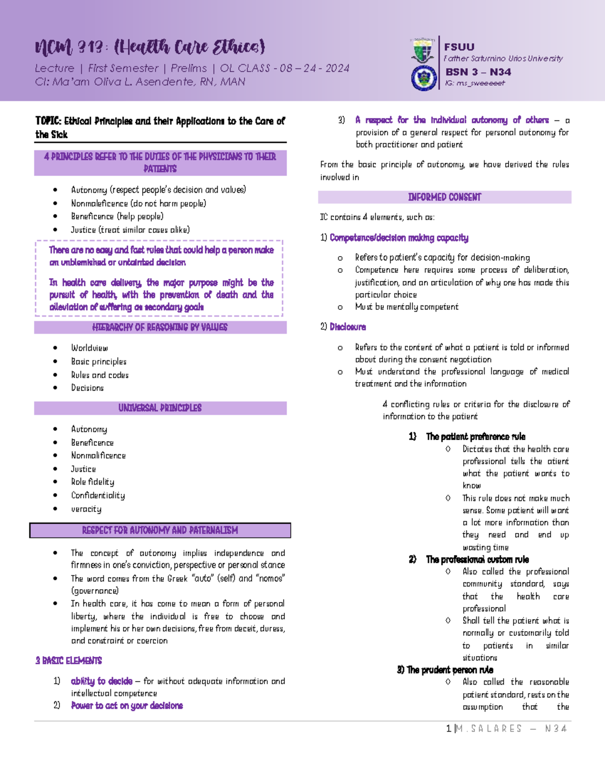 Lesson-4-UE1 - Transes MEDICAL SURGICAL NURSING - NCM 313: (Health Care ...