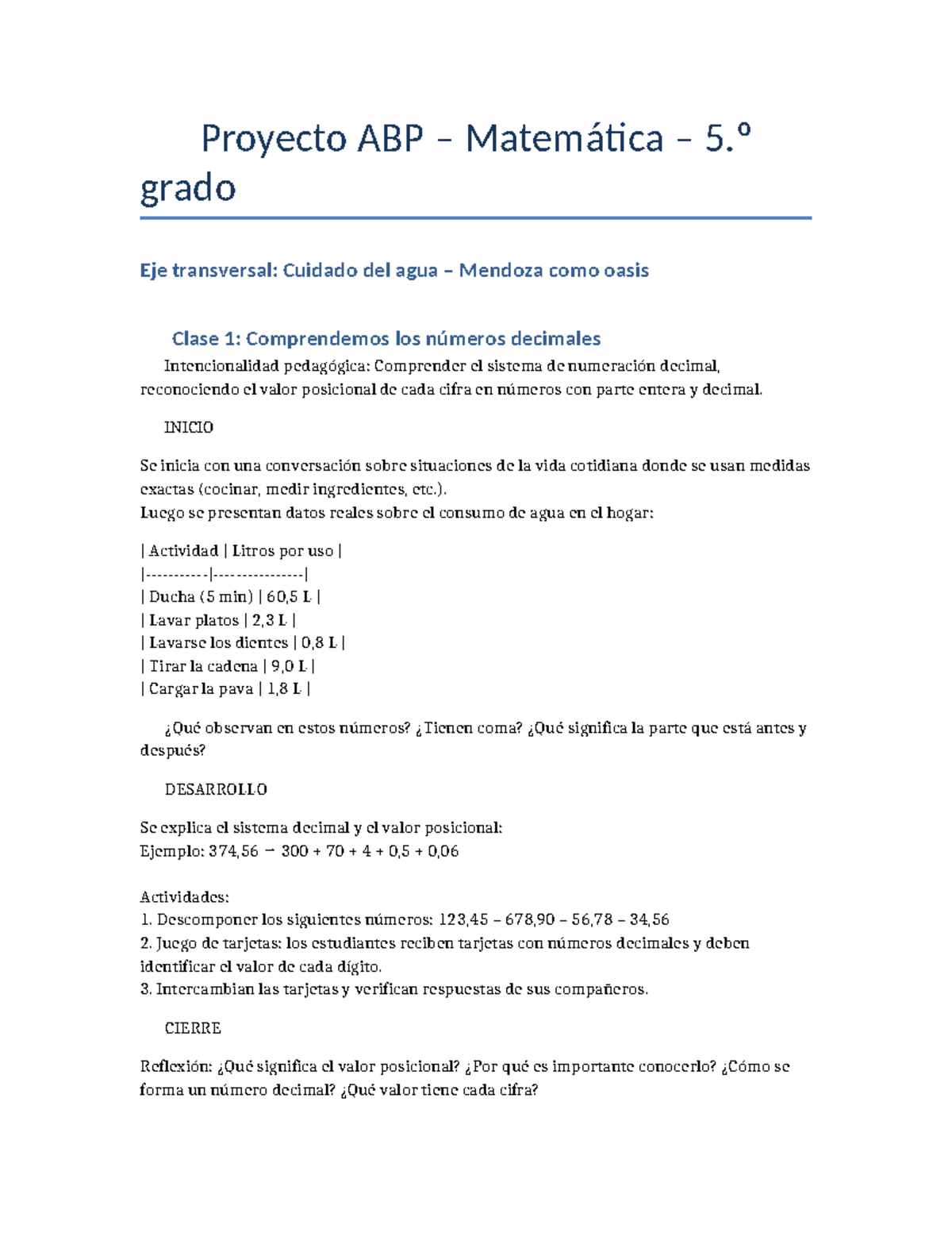 Matemática 5.º Grado: Clase 1 - Valor Posicional y Números Decimales ...