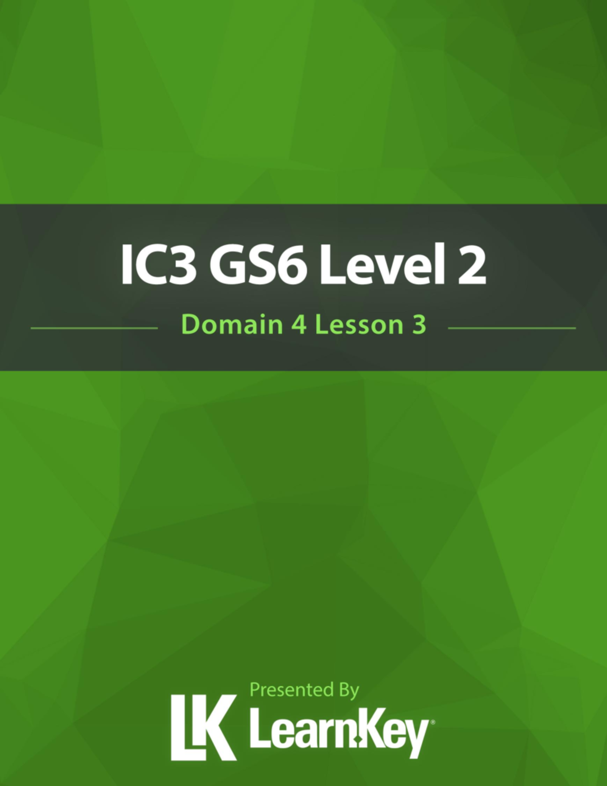 IC3 GS6 Level 2 Domain 4 - Lesson 3: Digital Information Management ...