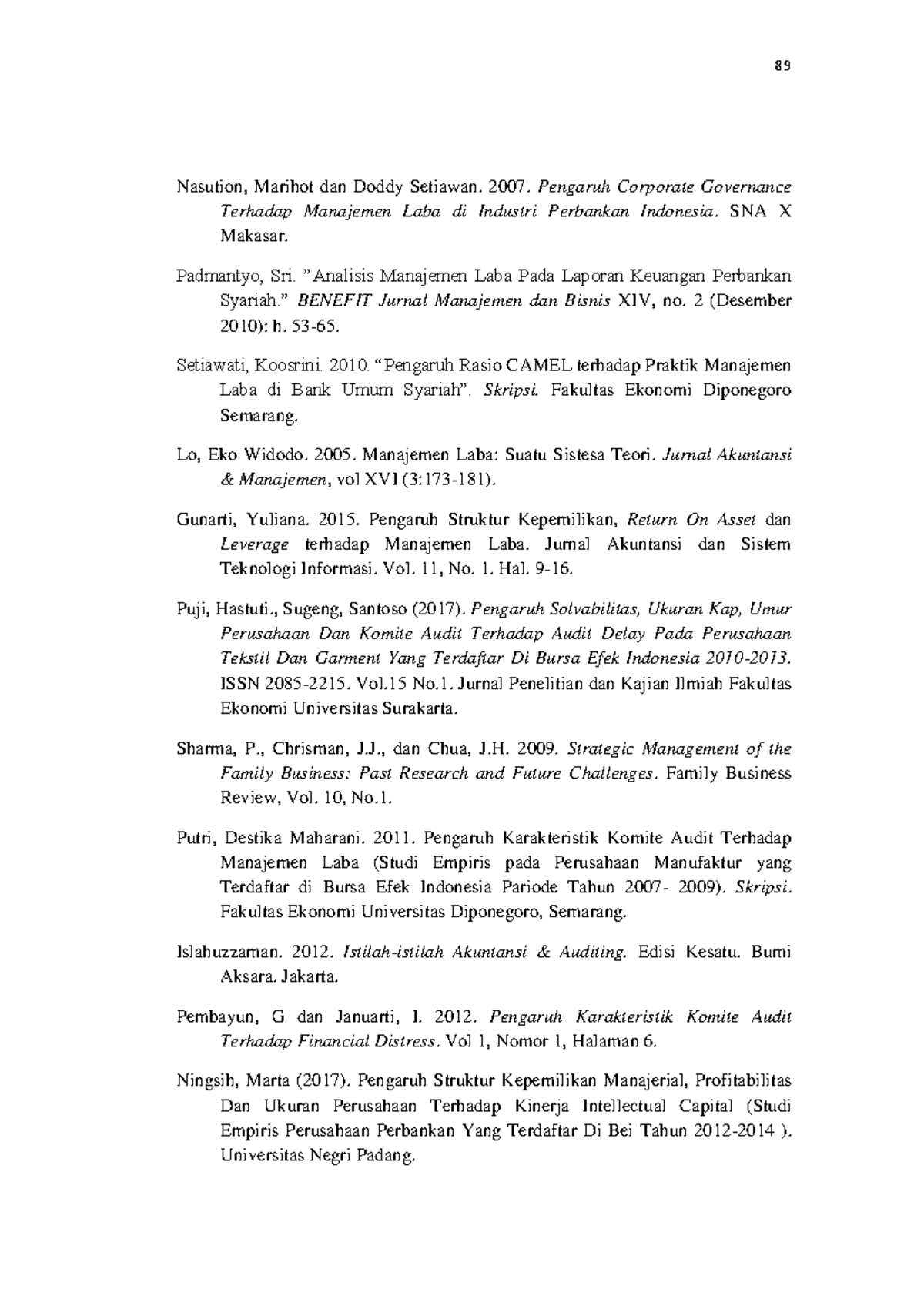 Pengaruh Karakteristik Komite Audit 31 - 89 Nasution, Marihot dan Doddy ...