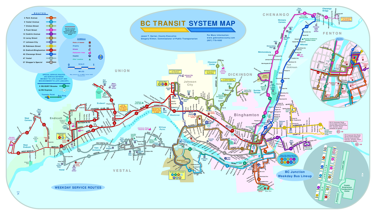 Broome County Detailed Map for Navigation and Exploration - Studocu